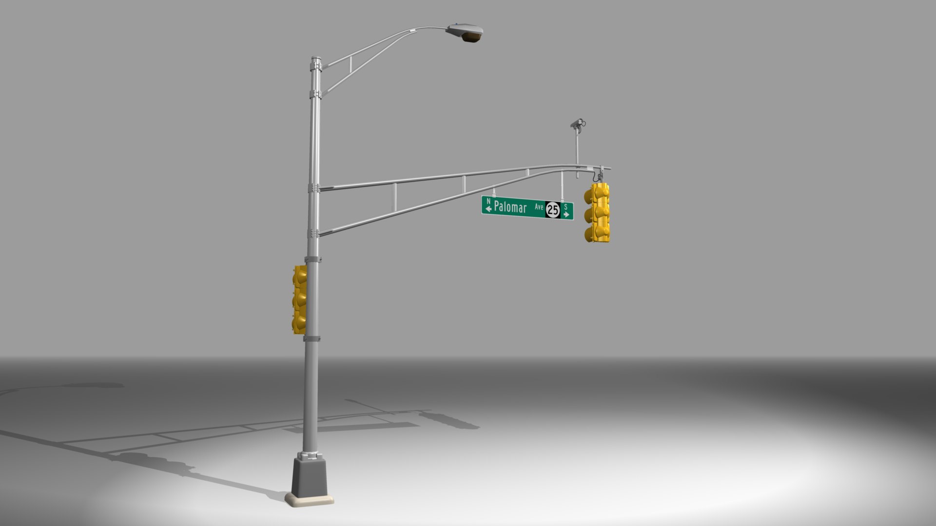 3d new jersey traffic signal model