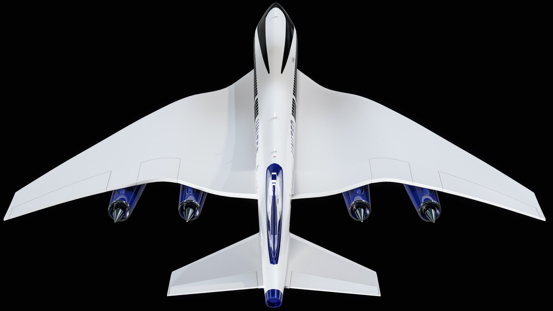 Boom Overture Supersonic Plane United Airlines Edition PBR 3D Model ...