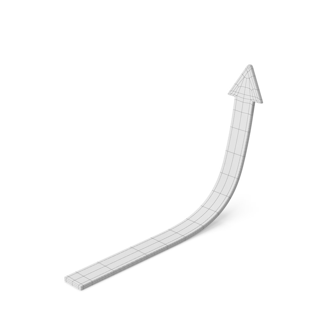 3D Rising Red Arrow - TurboSquid 2210104