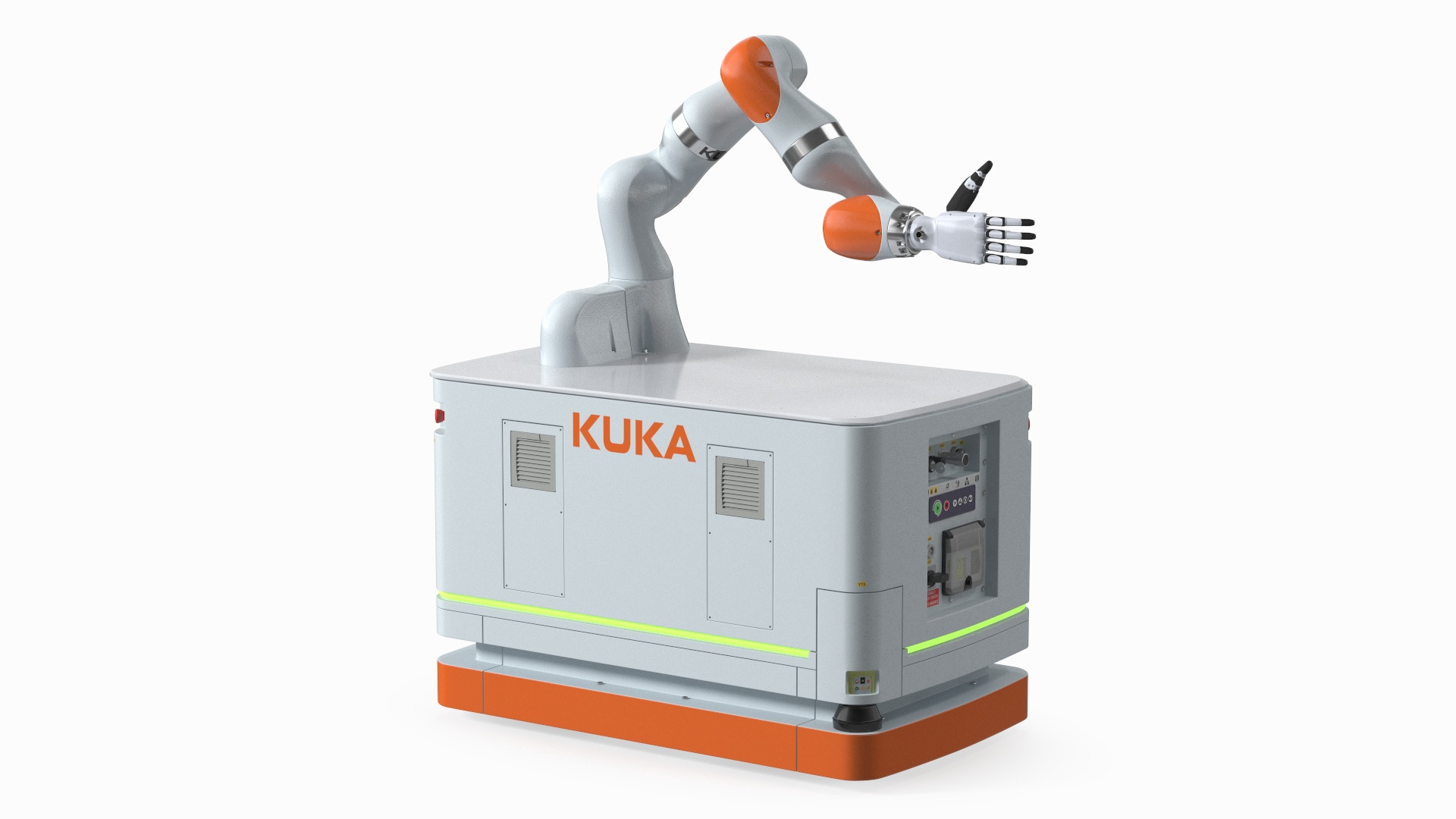 Mobile Robot KUKA And Dexterous Hand Rigged For Maya 3D Model ...