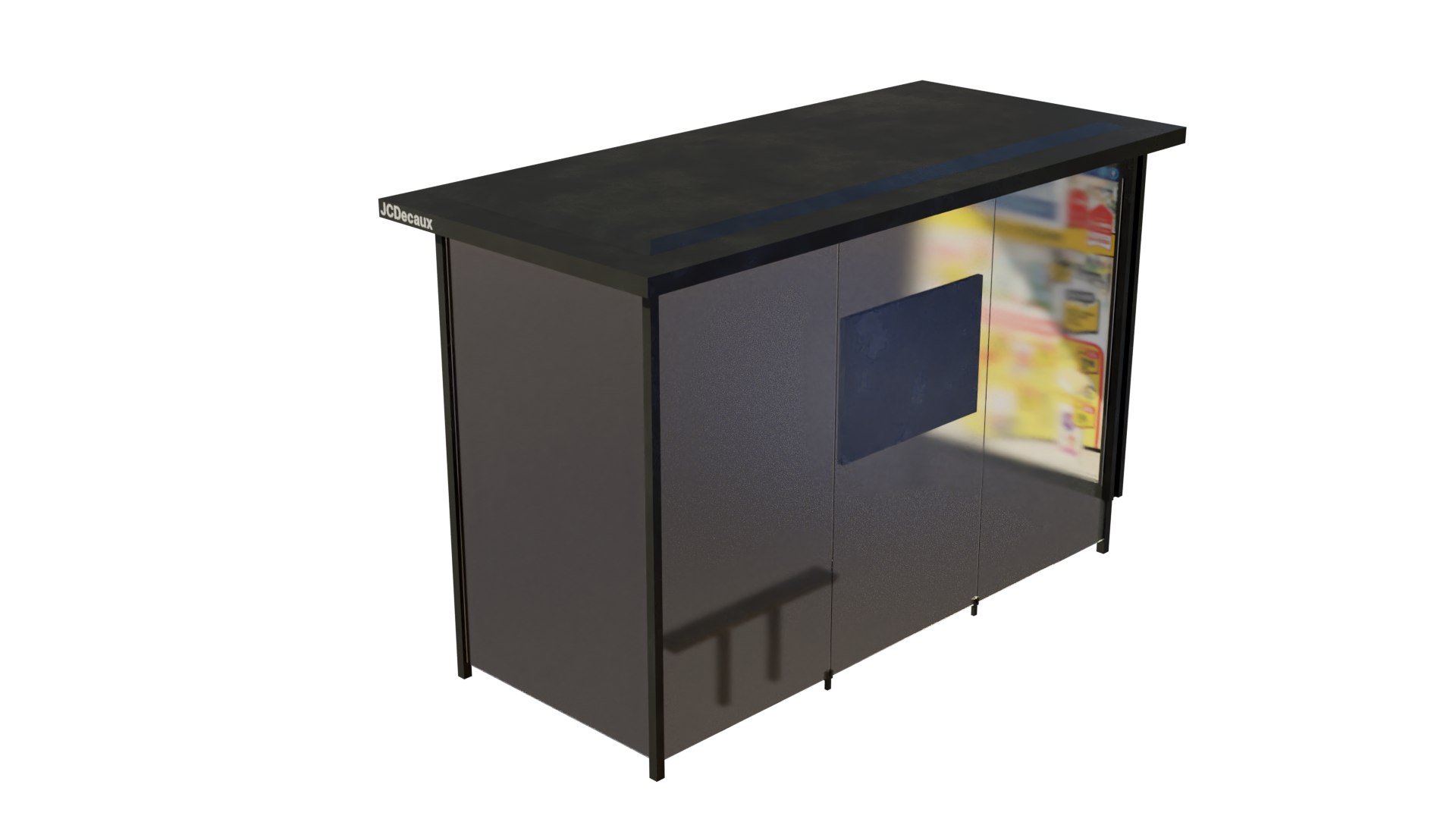 3D Low Poly Realistic Bus Stop - TurboSquid 1793705