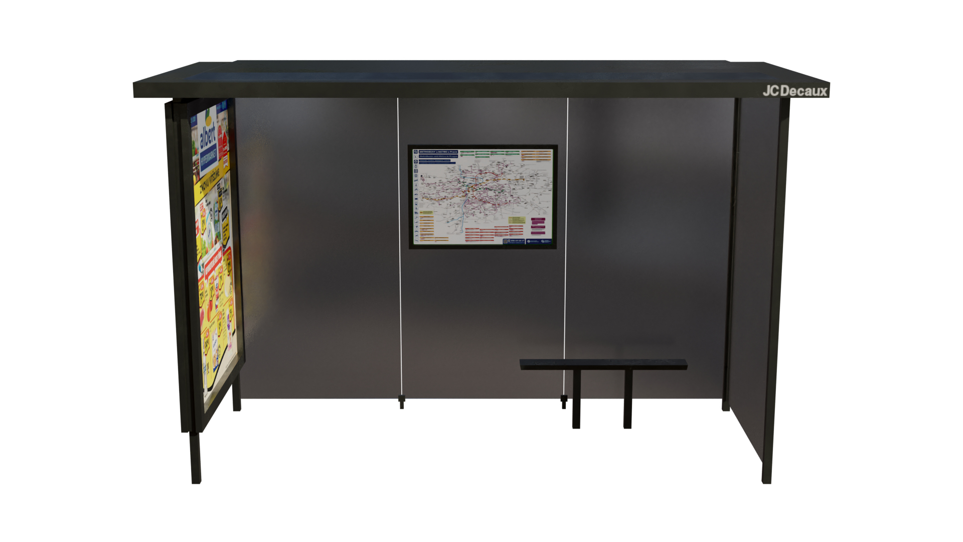 3D Low Poly Realistic Bus Stop - TurboSquid 1793705