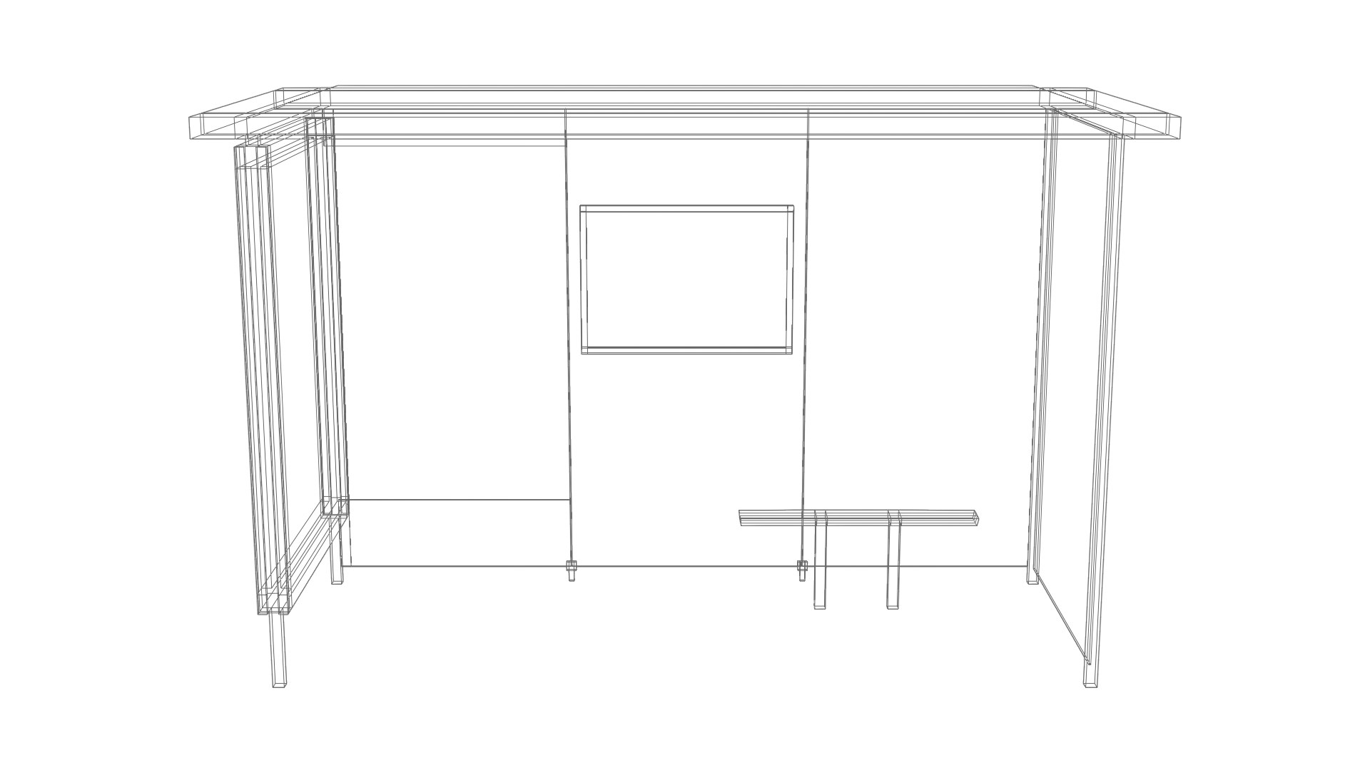 3D Low Poly Realistic Bus Stop - TurboSquid 1793705