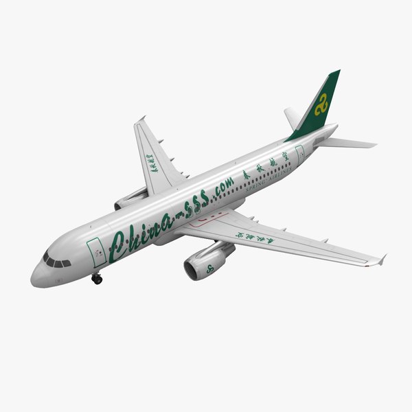 modelo 3d Airbus A320 Spring Airlines - TurboSquid 1104065