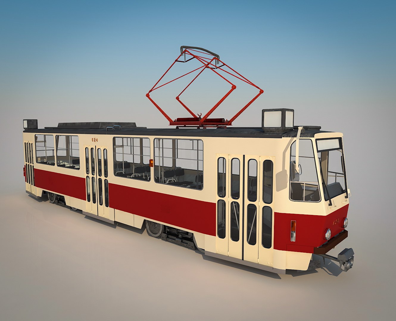 Tatra T6a5 Tram 3D Model - TurboSquid 1376522
