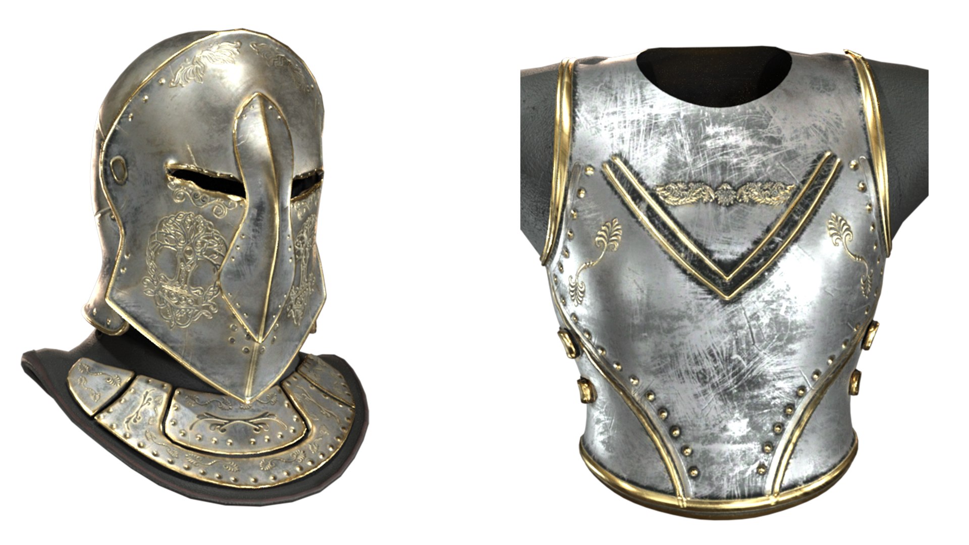 Realistic Rigged Warrior Medieval Knight Plate Armor Character 3D Model ...