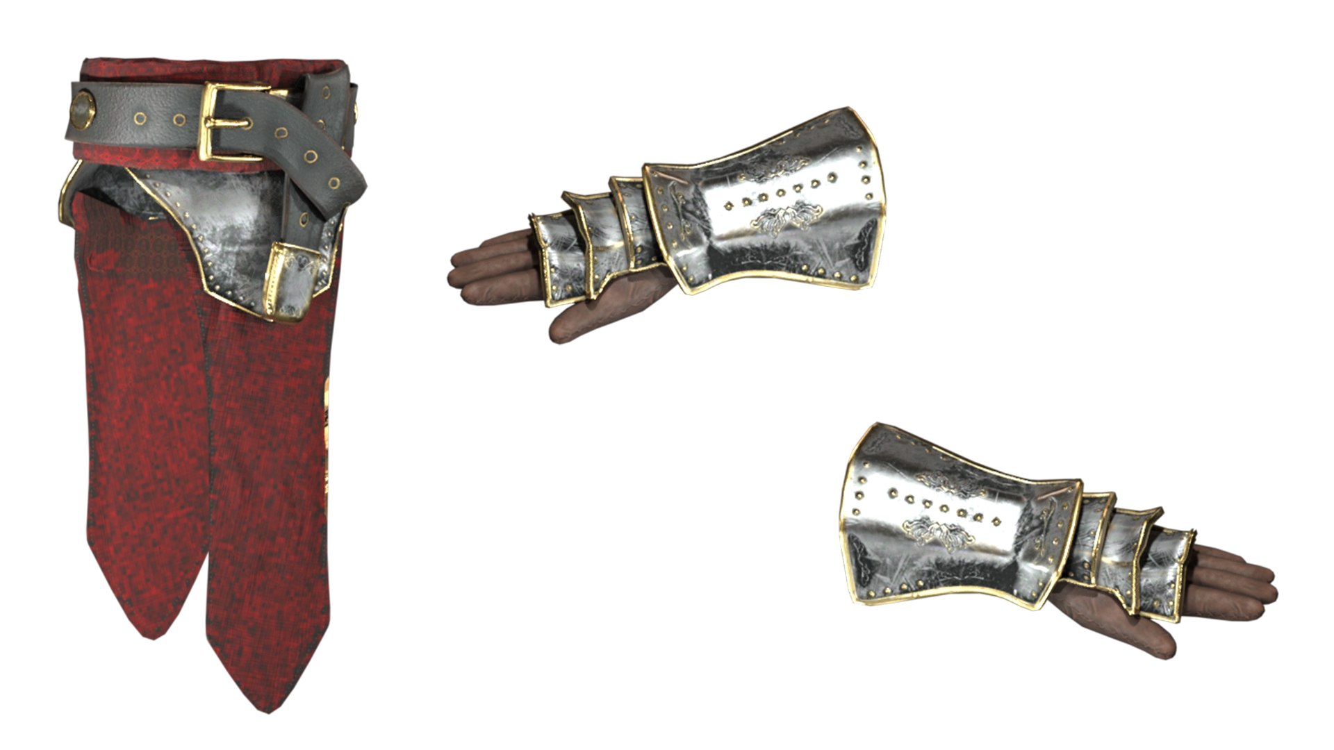 Realistic Rigged Warrior Medieval Knight Plate Armor Character 3D Model ...