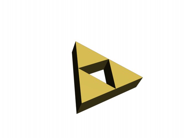 triforce legend zelda 3d model