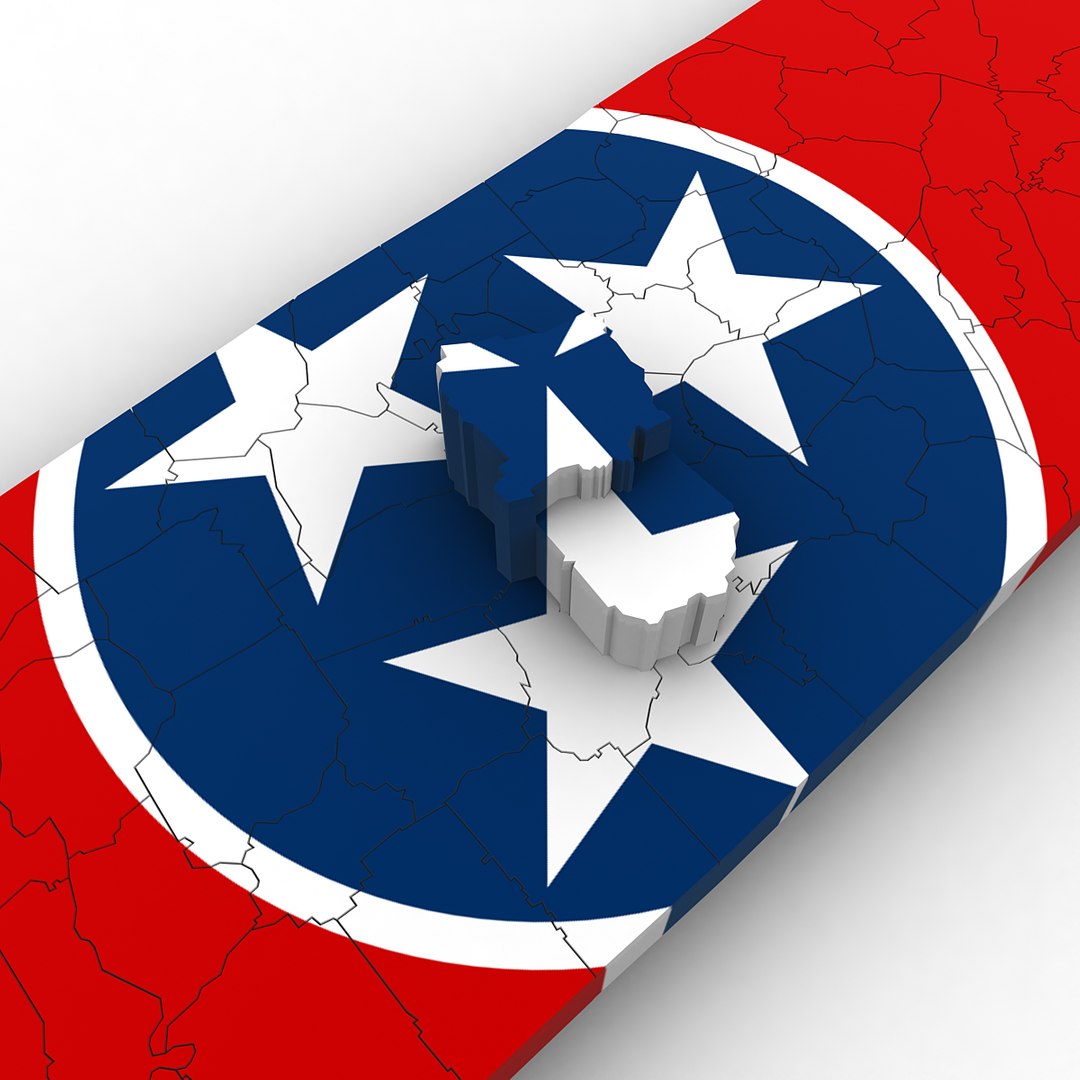 3D Political Tennessee Model - TurboSquid 1302757