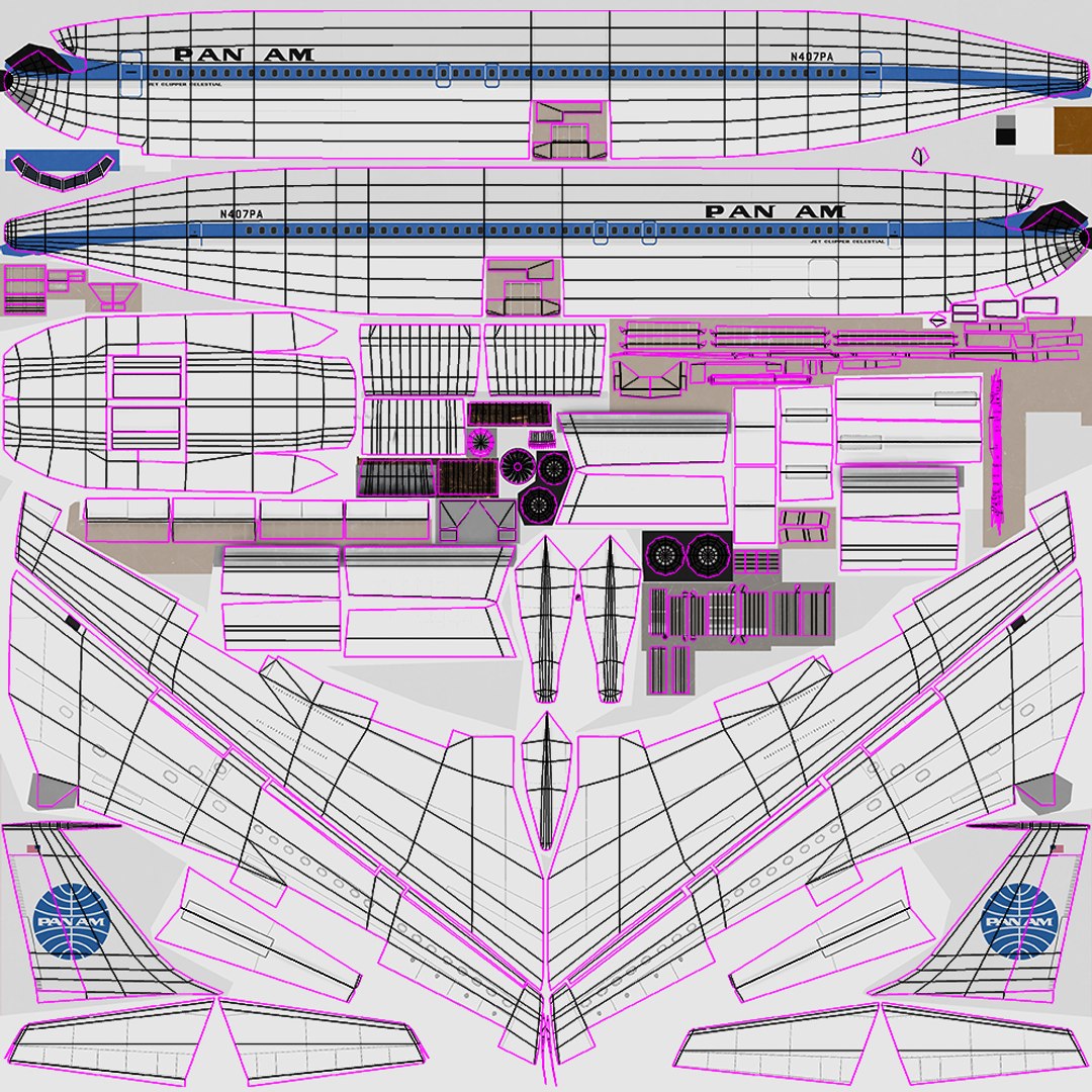 Max Low-poly Boeing Panam