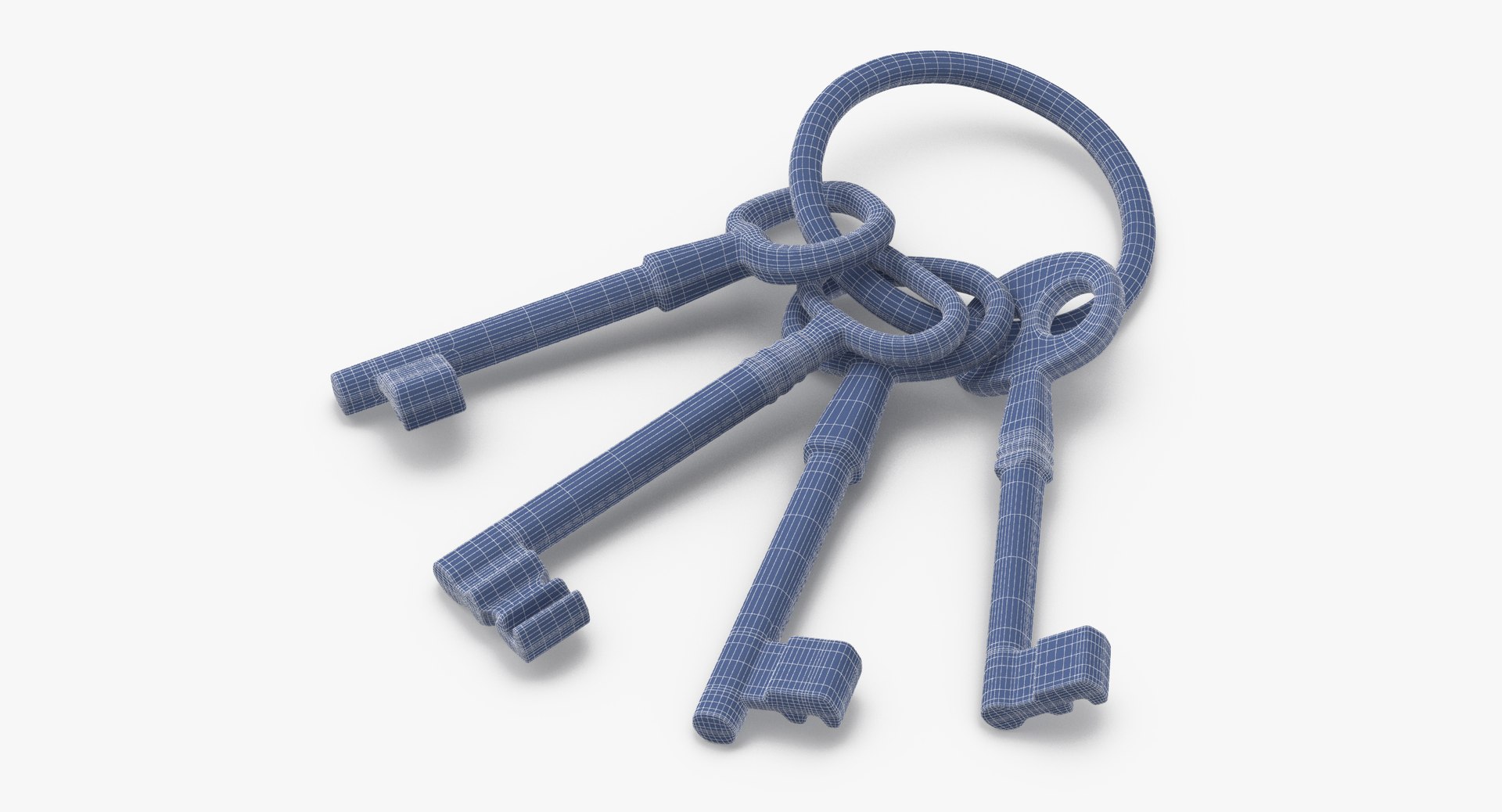 obj old skeleton keys ring