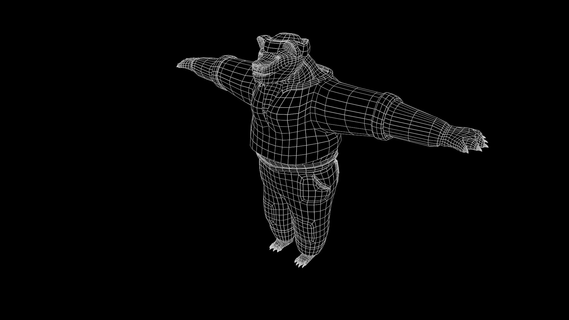 3D Bear Lumberjack Model - TurboSquid 1745410
