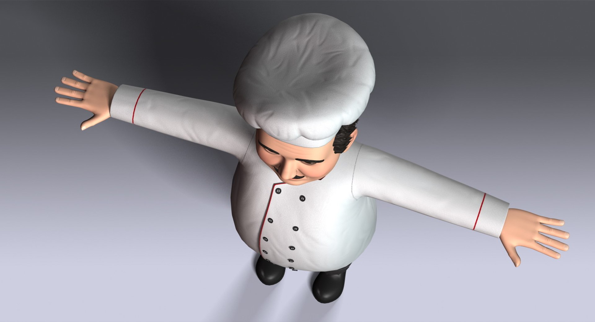 3D cartoon chef character model - TurboSquid 1236412
