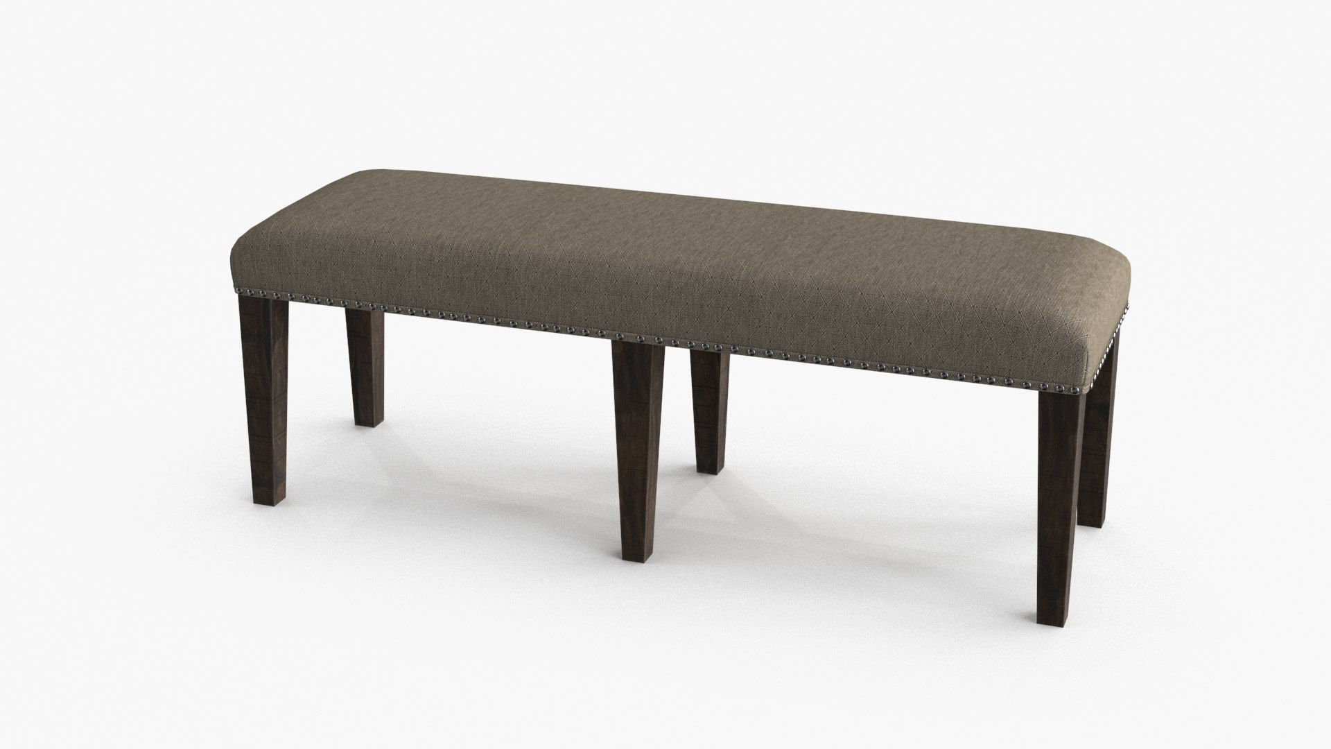 Backless Upholstered Dining Bench Oak 3D Model - TurboSquid 2128521