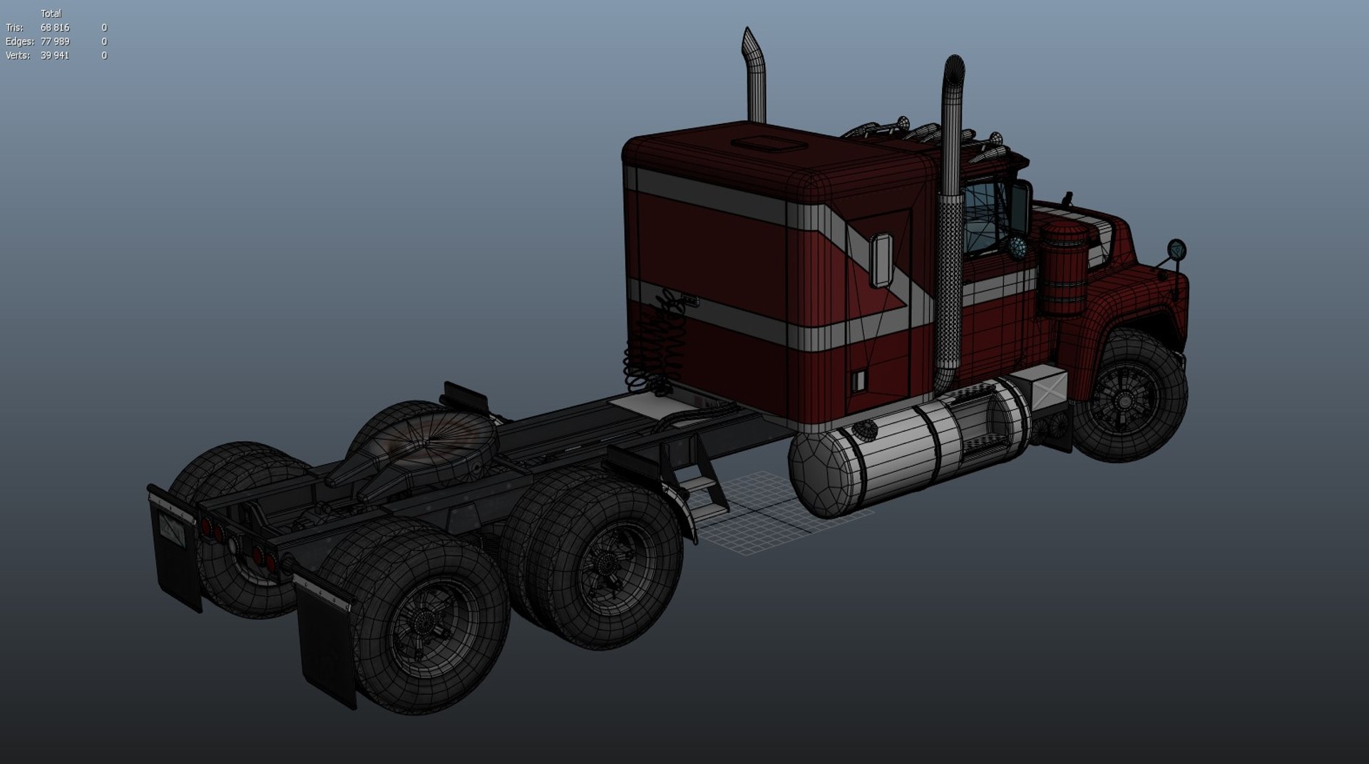 Mack R 1980 PBR 3D Model - TurboSquid 1887913