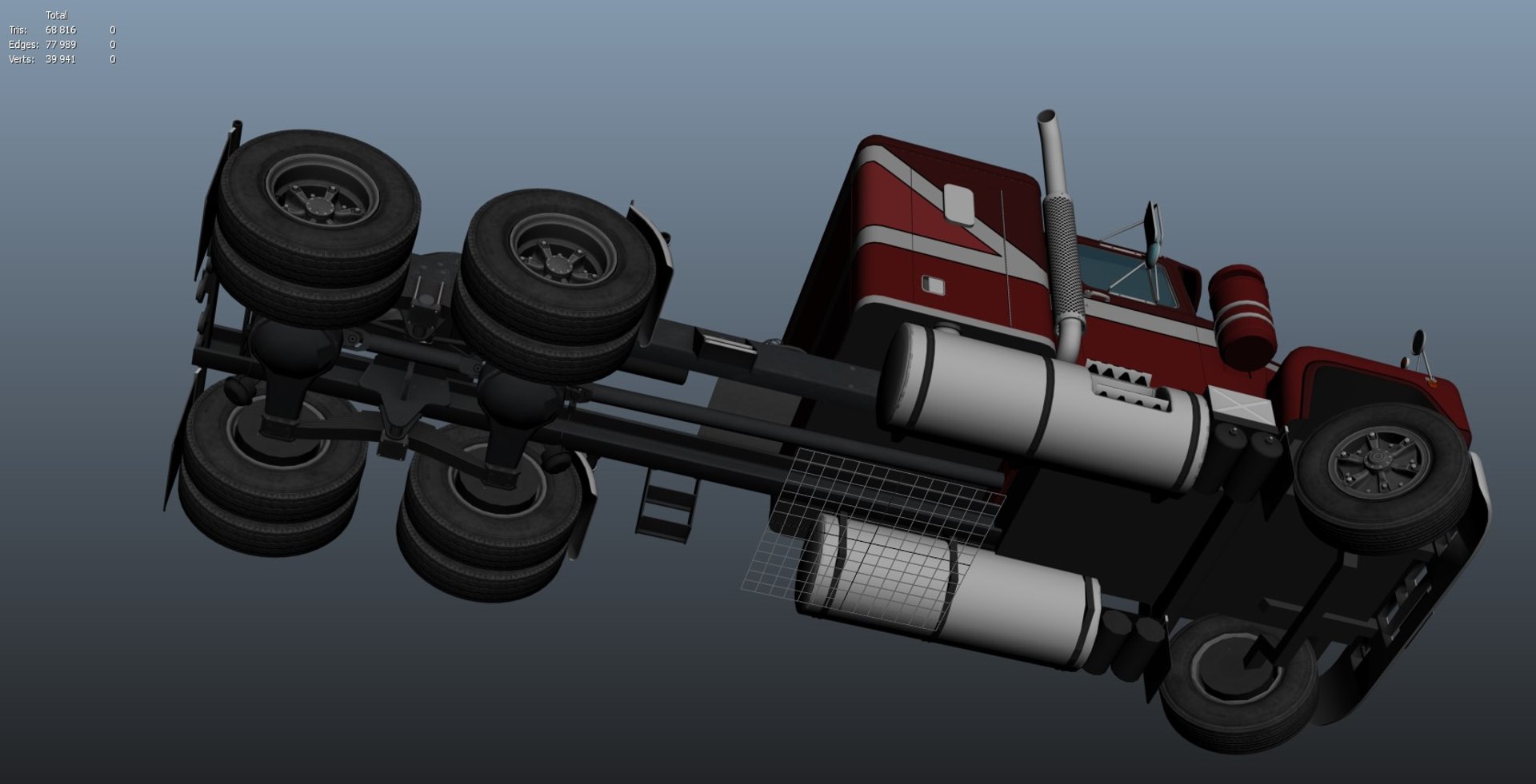 Mack R 1980 PBR 3D Model - TurboSquid 1887913