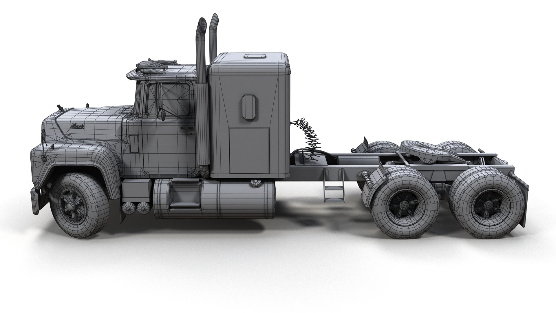 Mack R 1980 PBR 3D model - TurboSquid 1887913