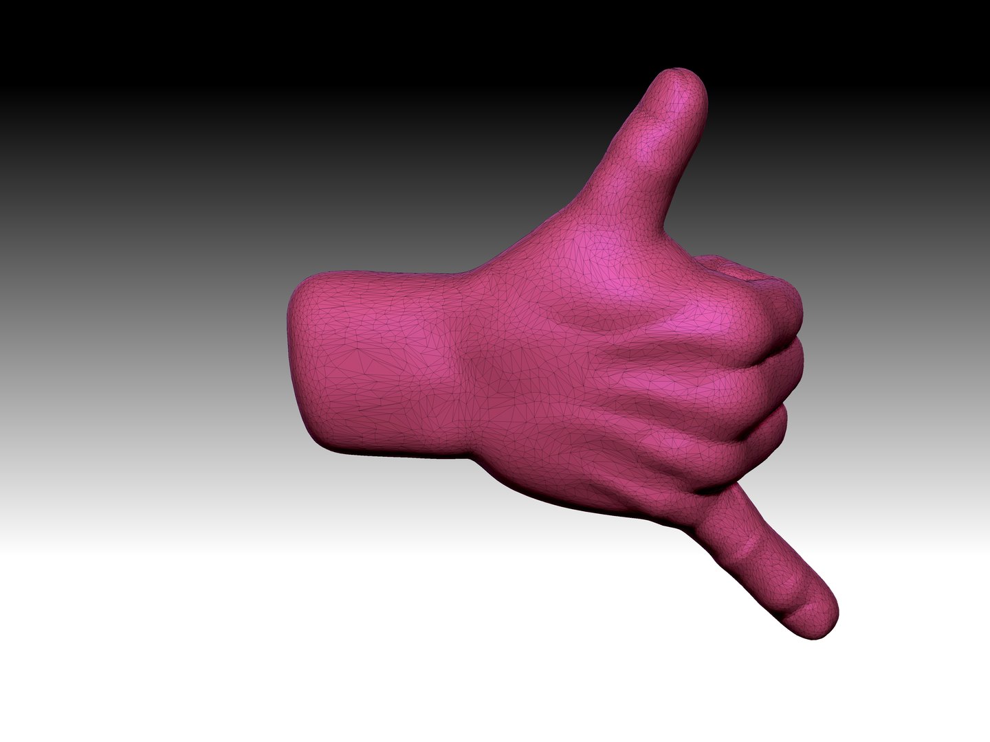 3D Shaka Hand - TurboSquid 1700191