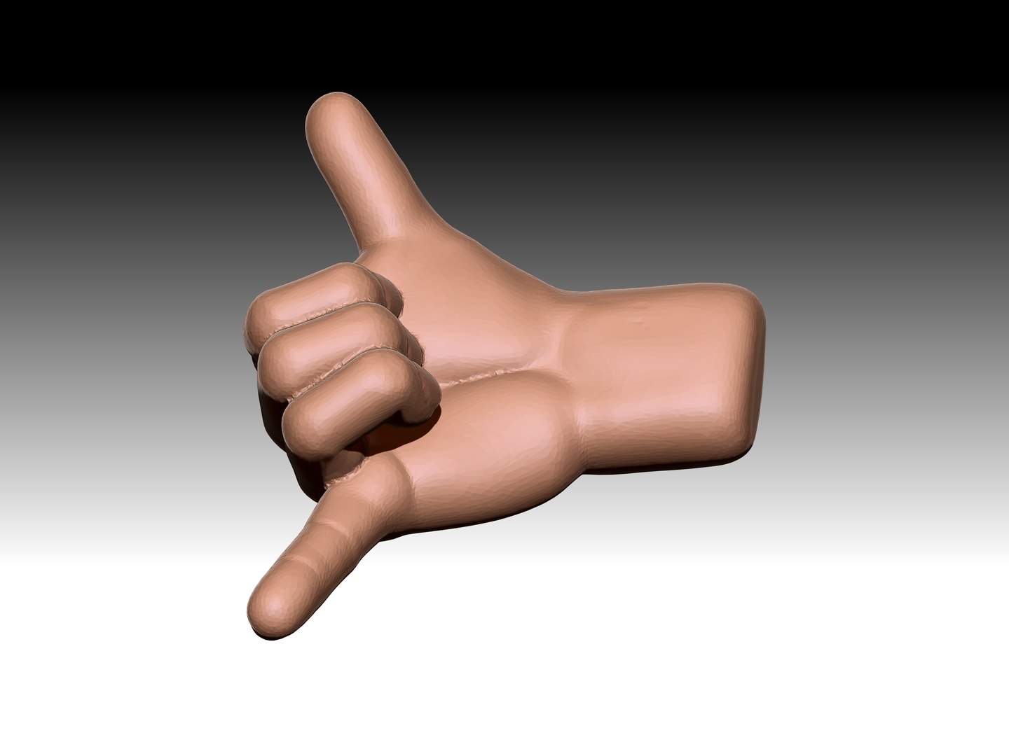 3D Shaka Hand - TurboSquid 1700191