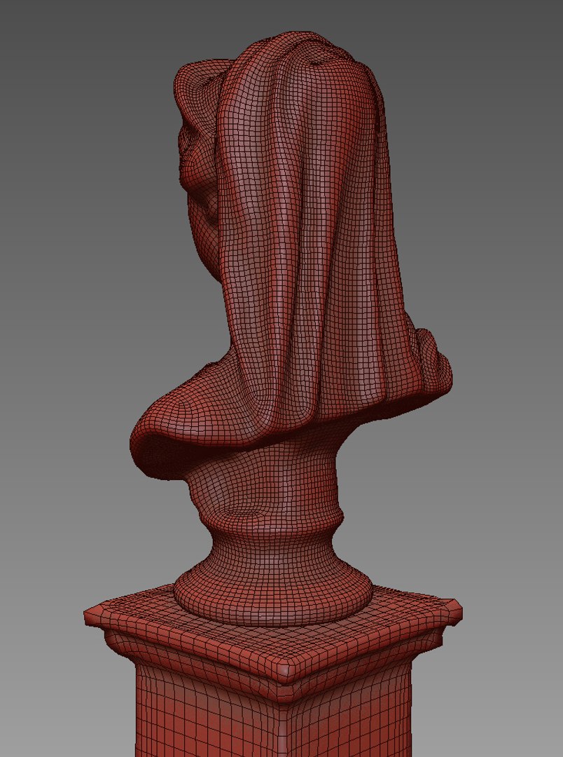 3ds max statue bust