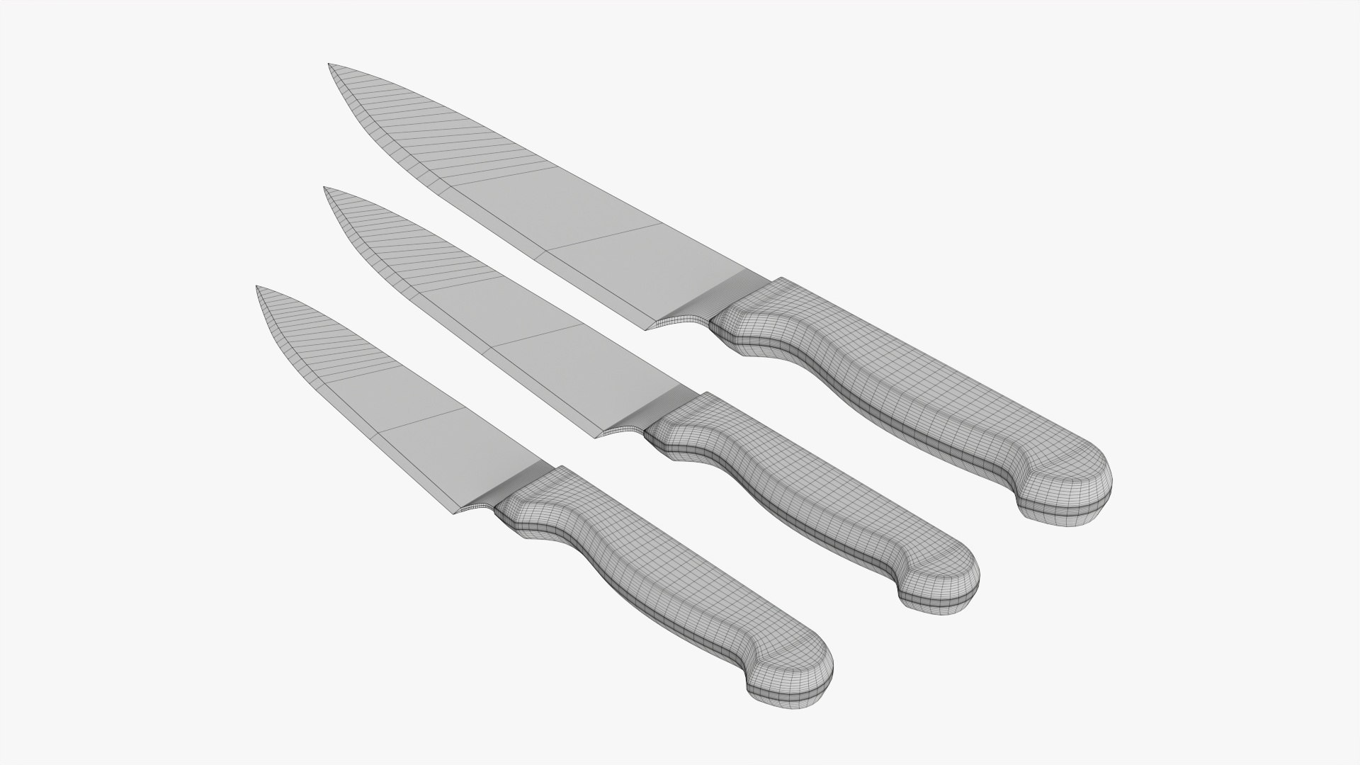3D Kitchen Knifes Various Sizes - TurboSquid 1733087
