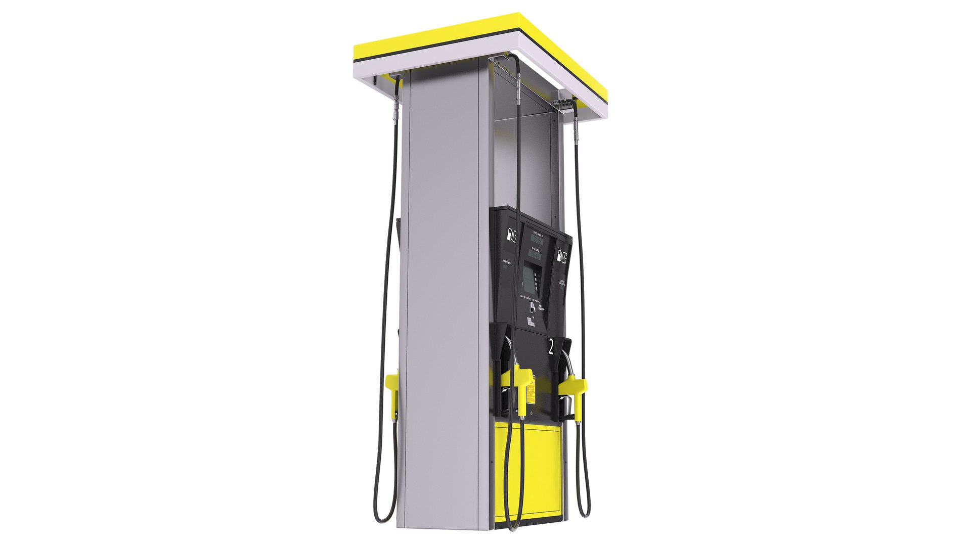3D Gas Pump - Yellow Model - TurboSquid 1910819