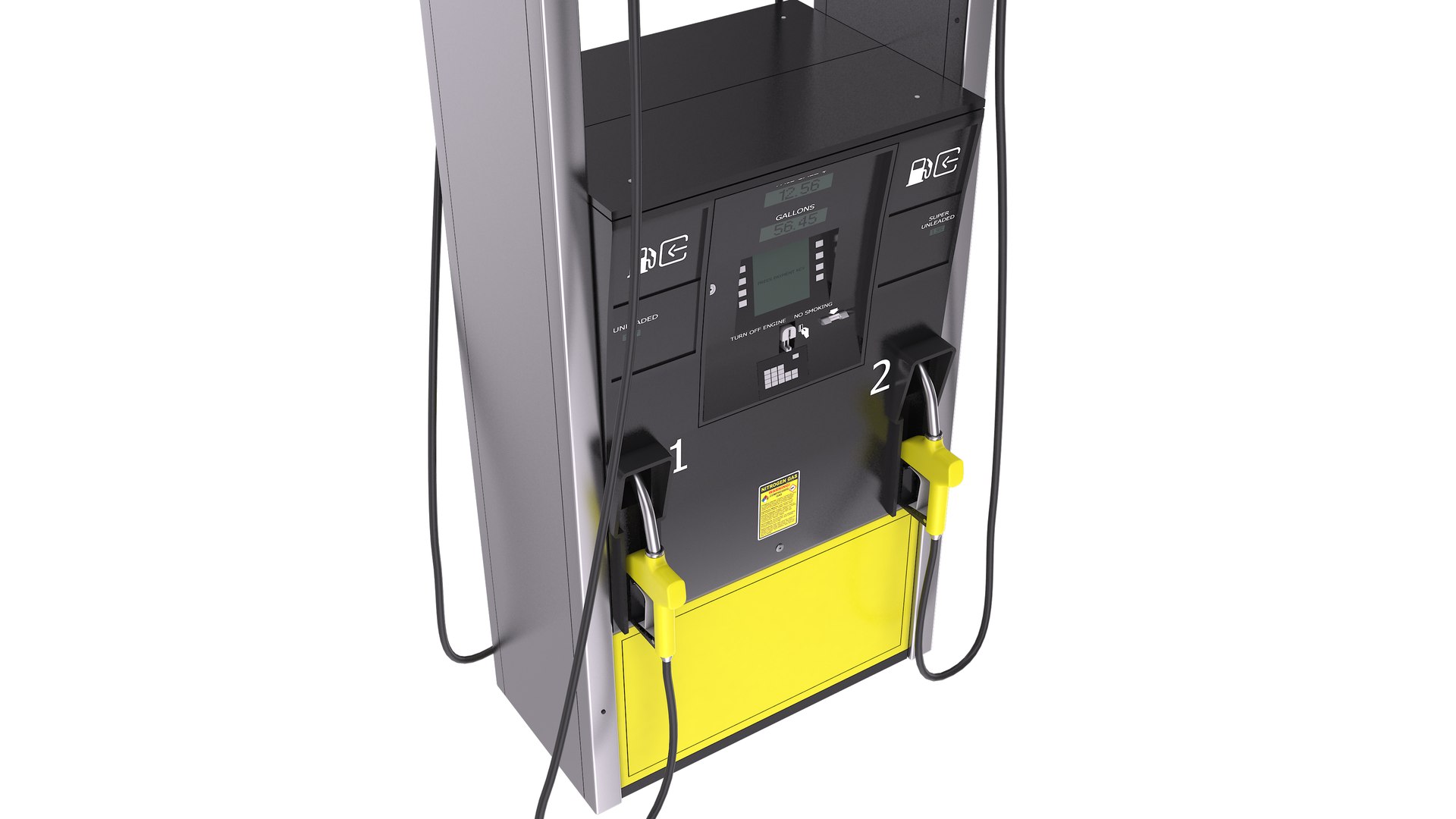3D Gas Pump - Yellow Model - TurboSquid 1910819