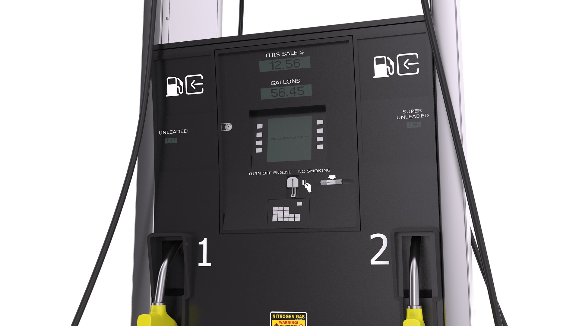 3D Gas Pump - Yellow Model - TurboSquid 1910819