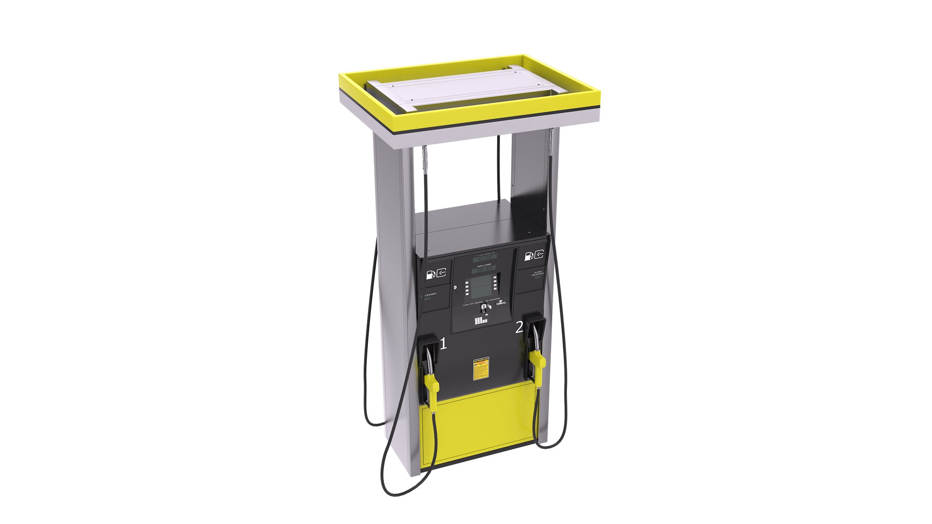 3D Gas Pump - Yellow Model - TurboSquid 1910819