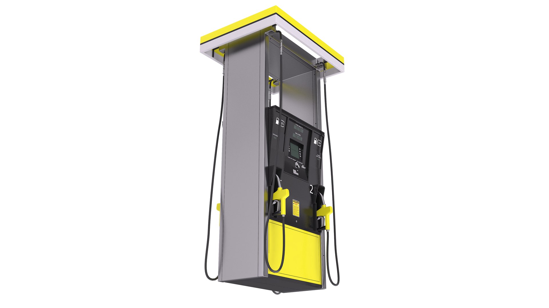 3D Gas Pump - Yellow Model - TurboSquid 1910819