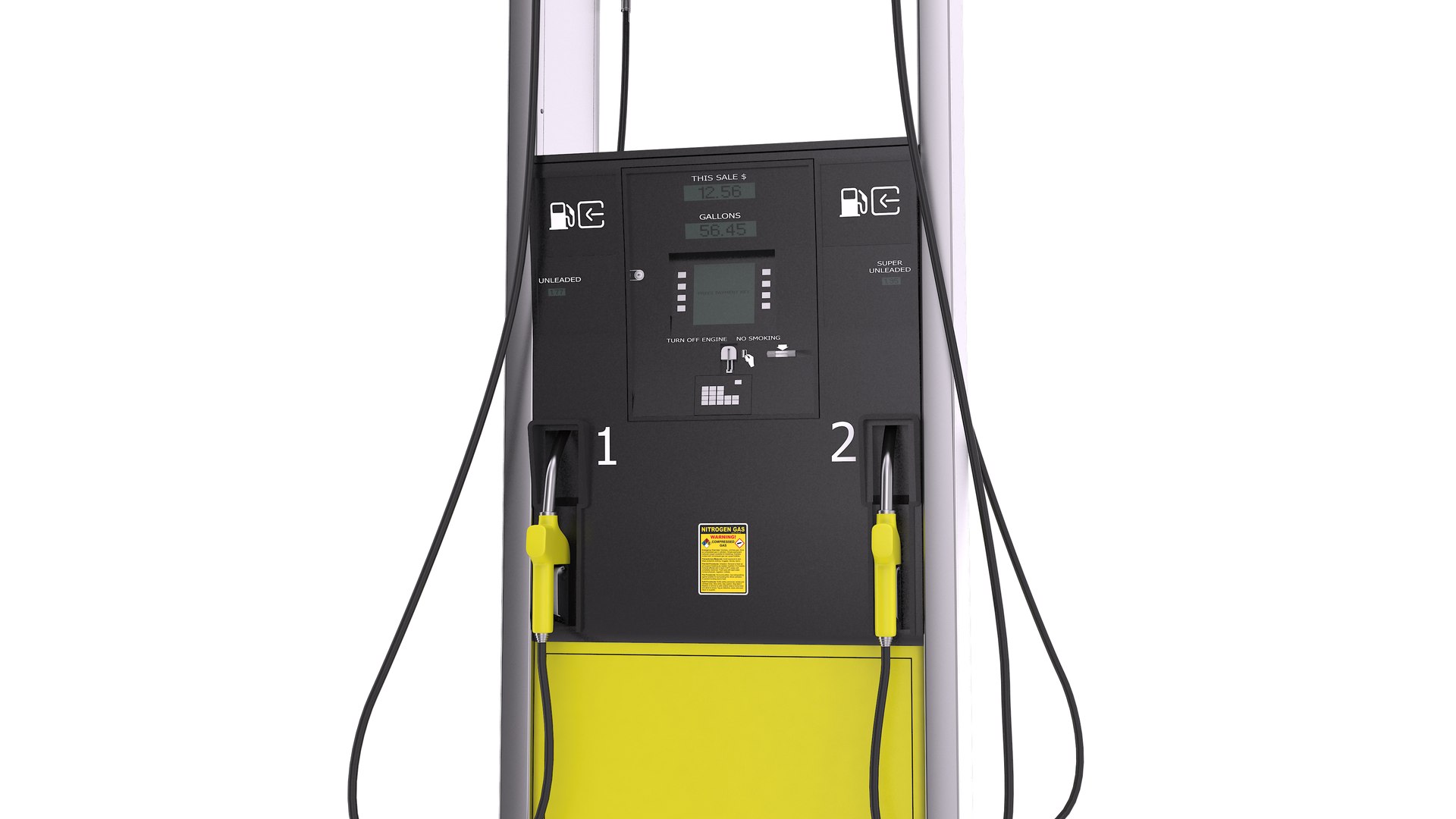 3D Gas Pump - Yellow Model - TurboSquid 1910819