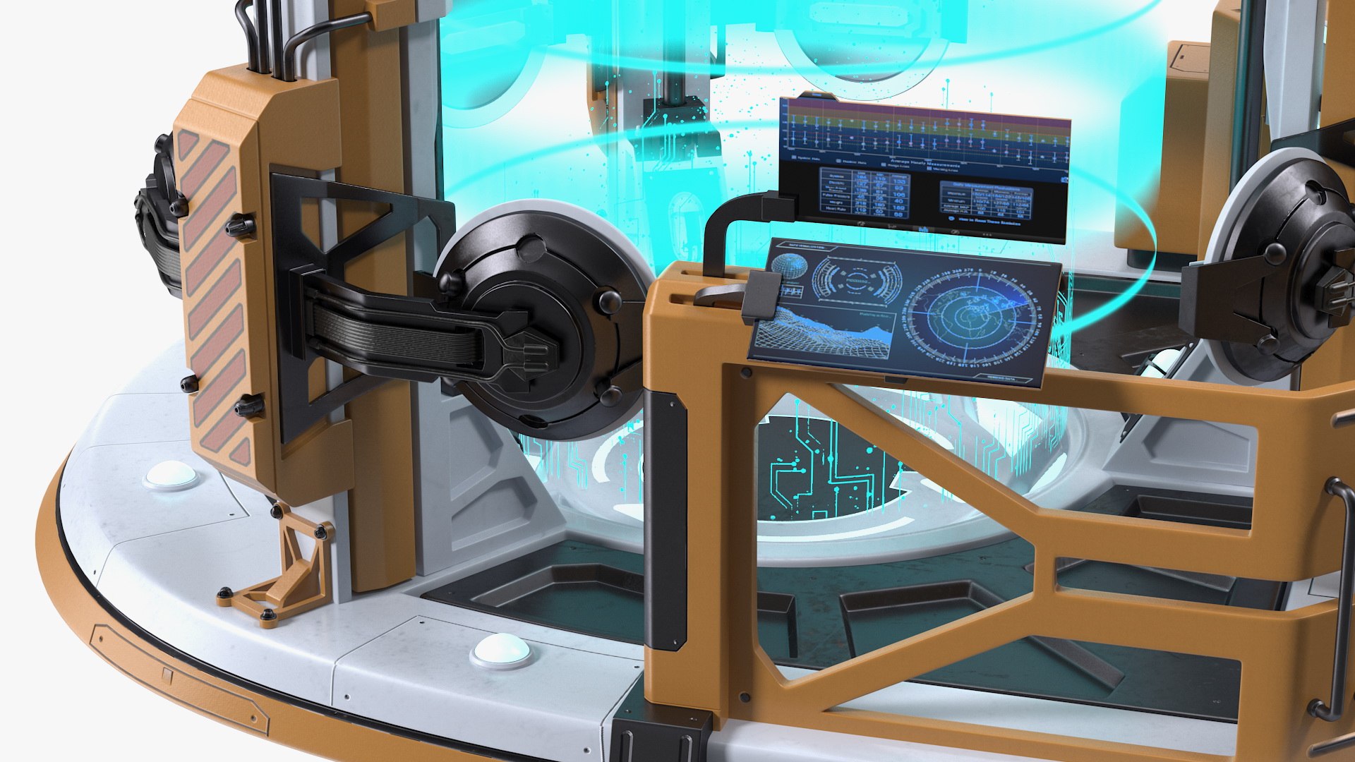 3D sci fi operating teleportation - TurboSquid 1634020