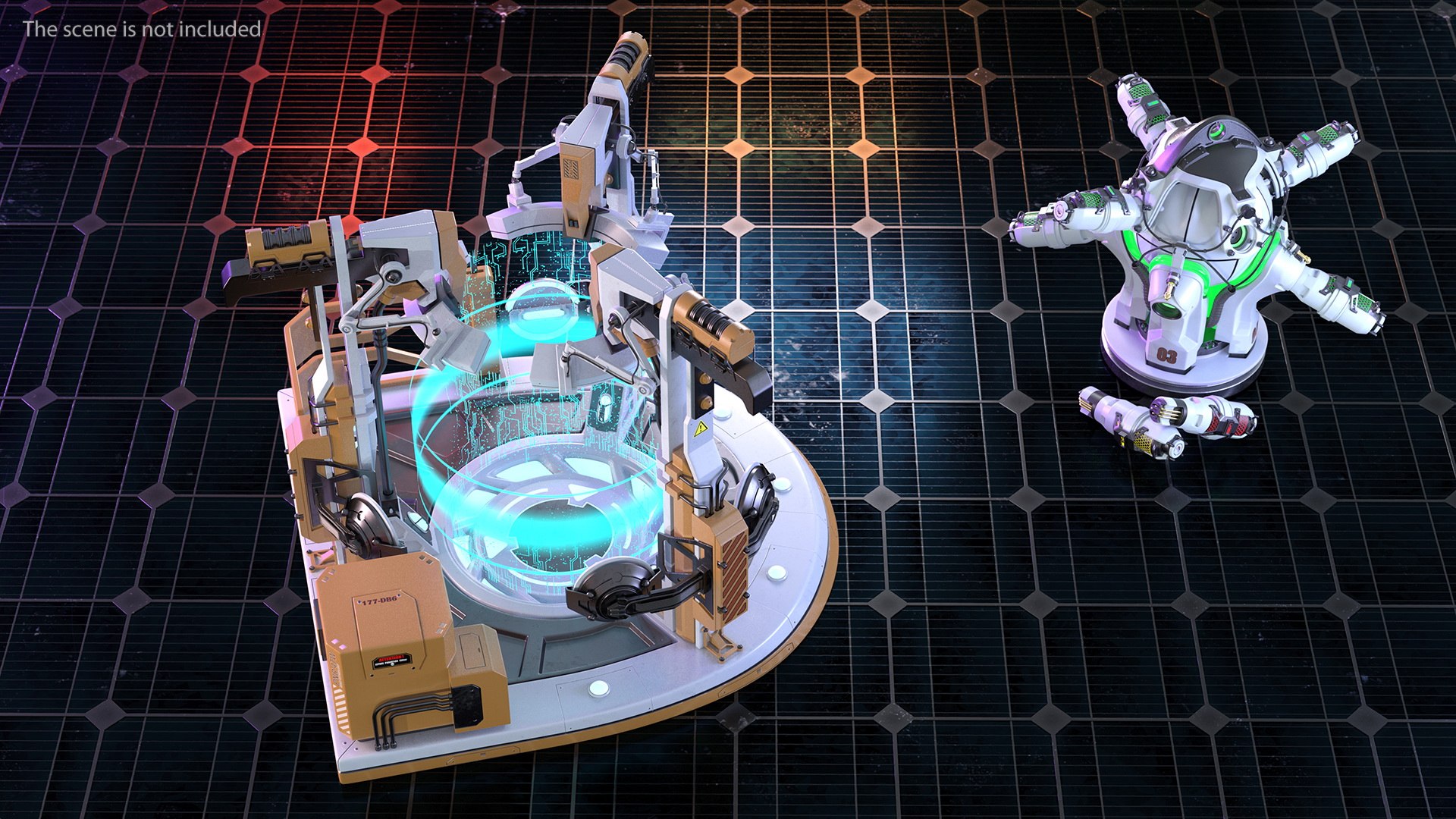 3D sci fi operating teleportation - TurboSquid 1634020