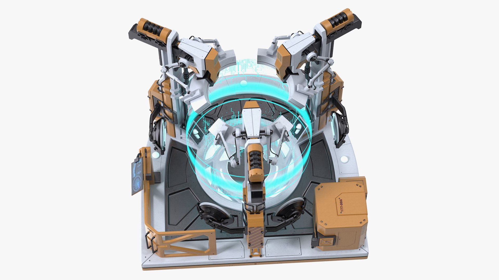 3D sci fi operating teleportation - TurboSquid 1634020