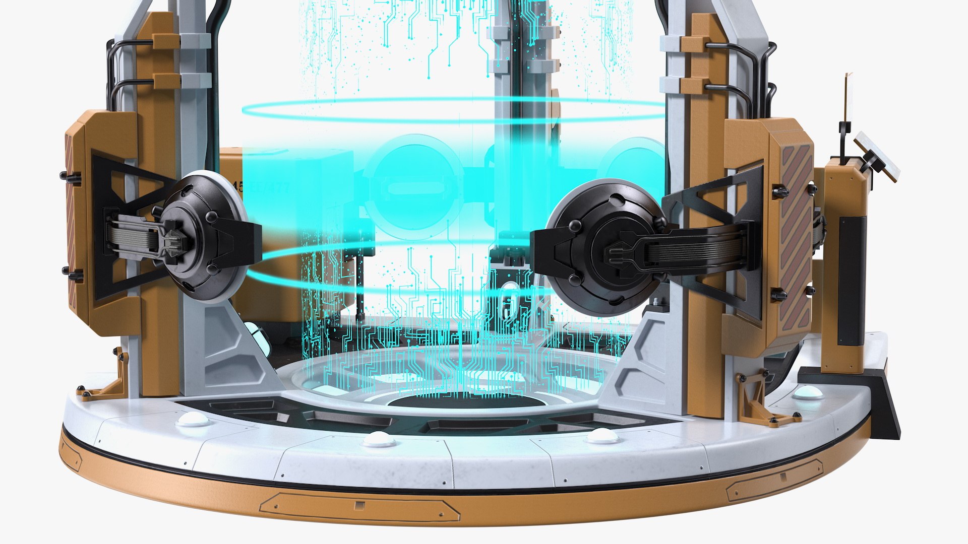 3D sci fi operating teleportation - TurboSquid 1634020