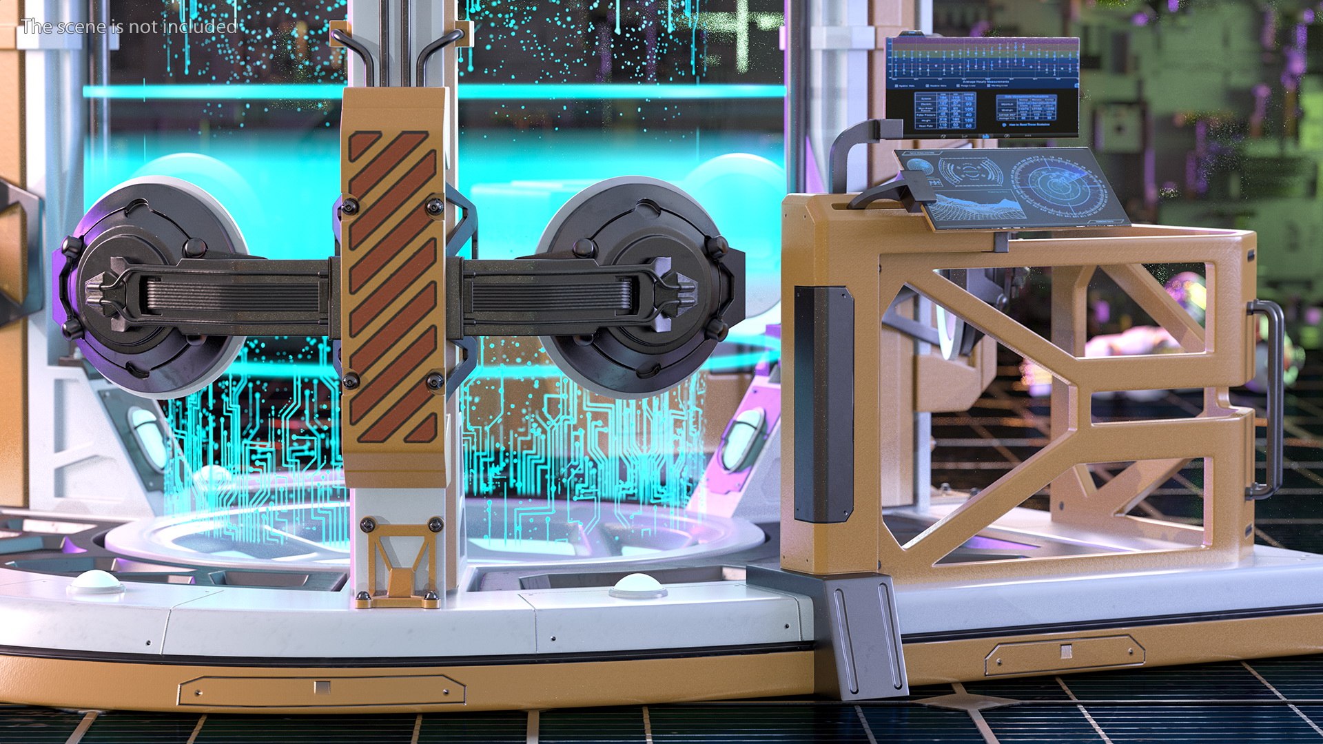 3D sci fi operating teleportation - TurboSquid 1634020