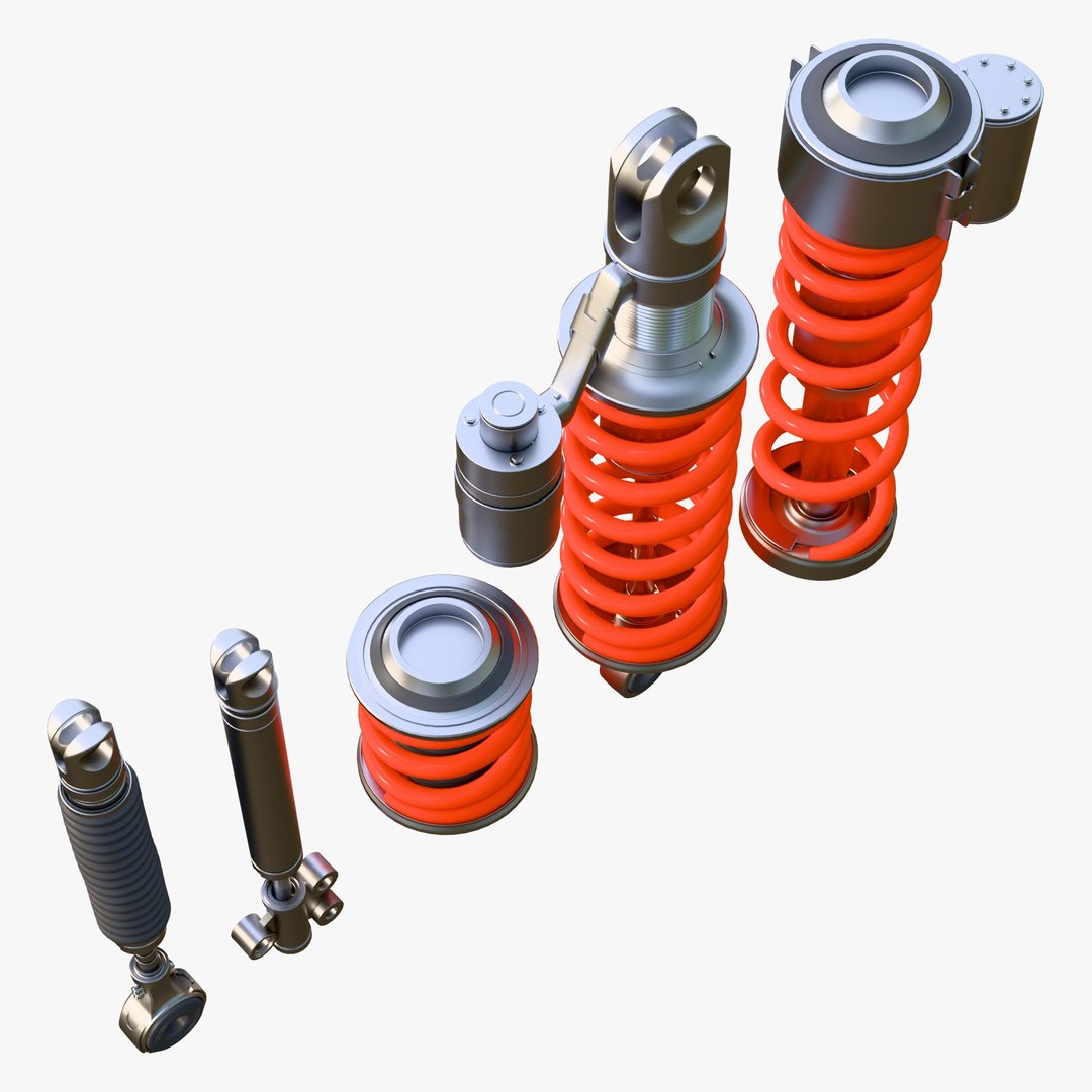 Hydraulic Shock Absorber Set M1 3D Model - TurboSquid 2518639