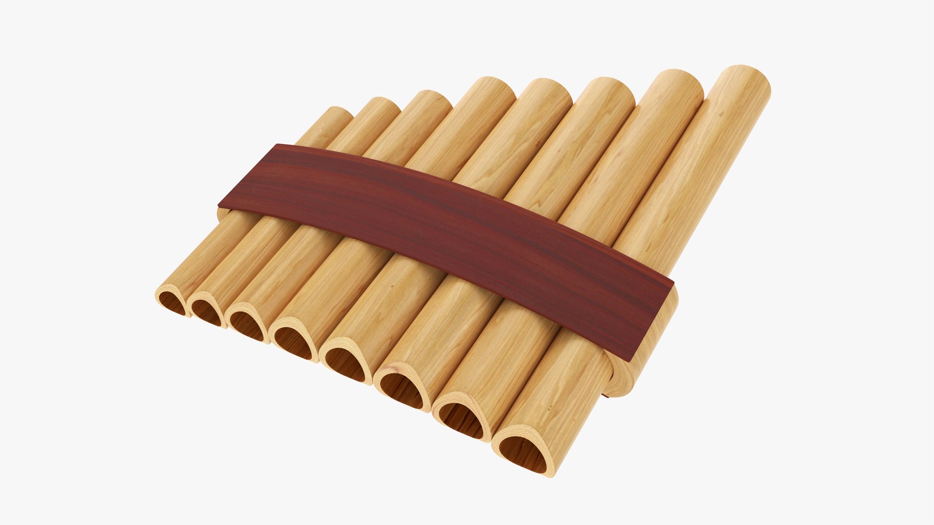 Pan Flute 8-pipe 3D - TurboSquid 1801465