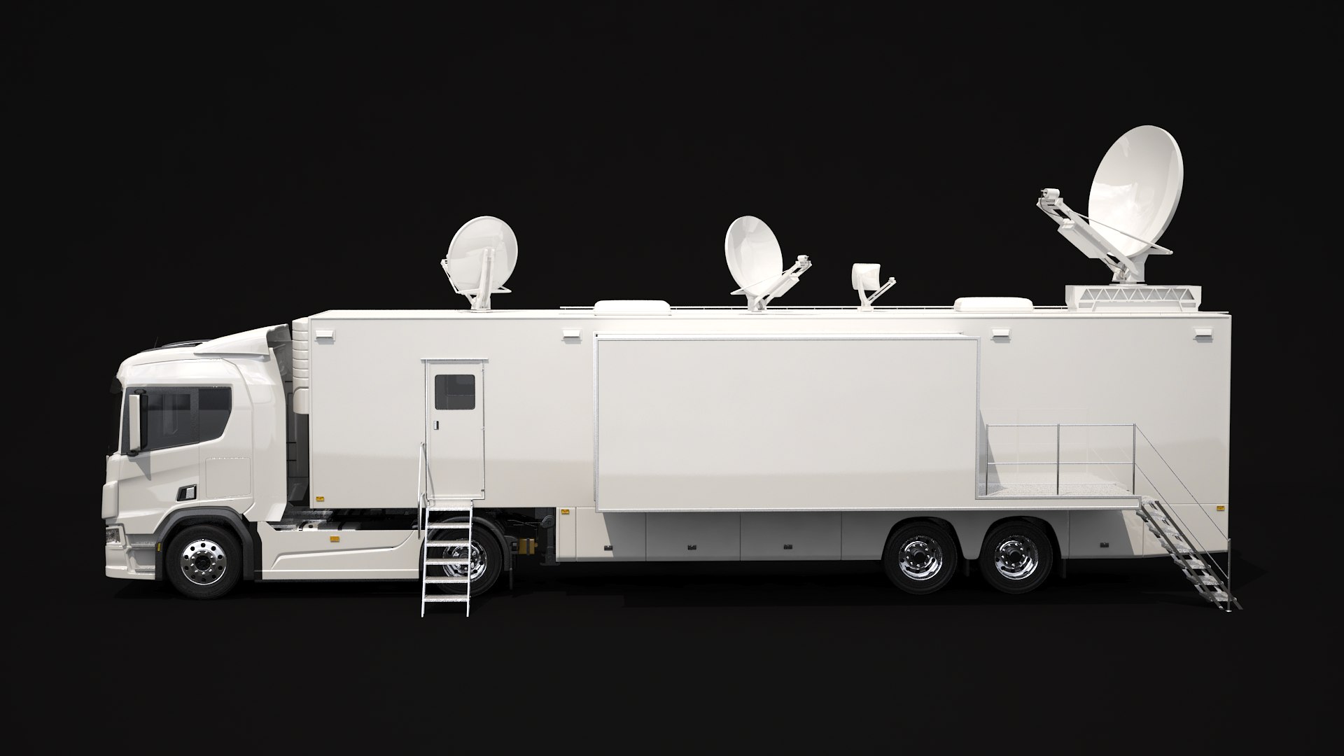 3D Generic Tv Truck Trailer Model - TurboSquid 1484504