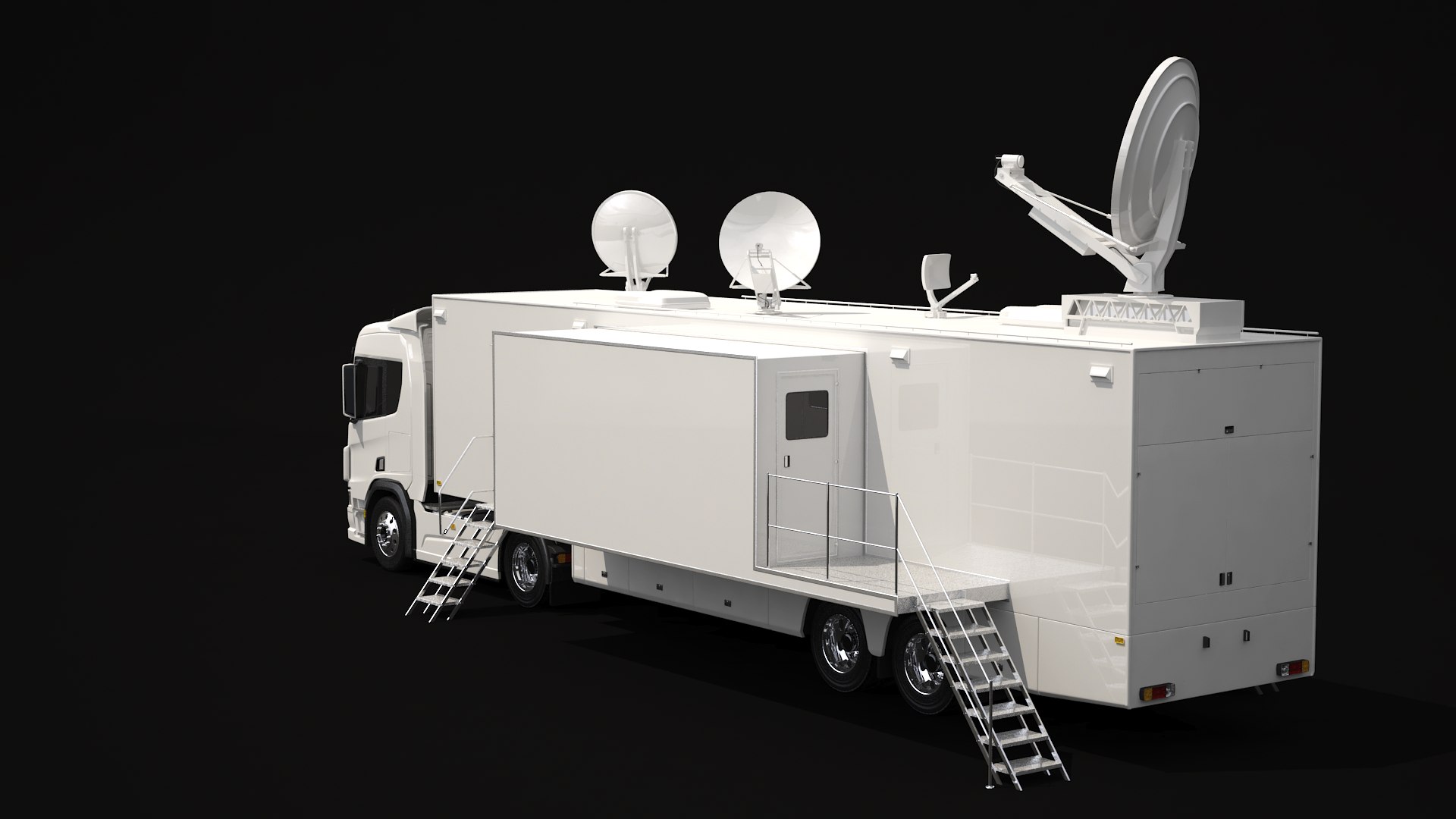 3D Generic Tv Truck Trailer Model - TurboSquid 1484504