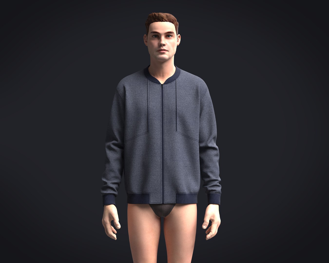 3D Jacket Grey Melvin - TurboSquid 1938307