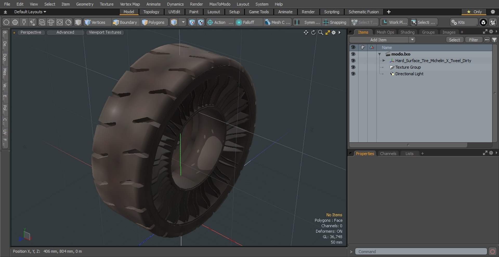 3D Model Hard Surface Tire Michelin X Tweel Dirty - TurboSquid 1978368