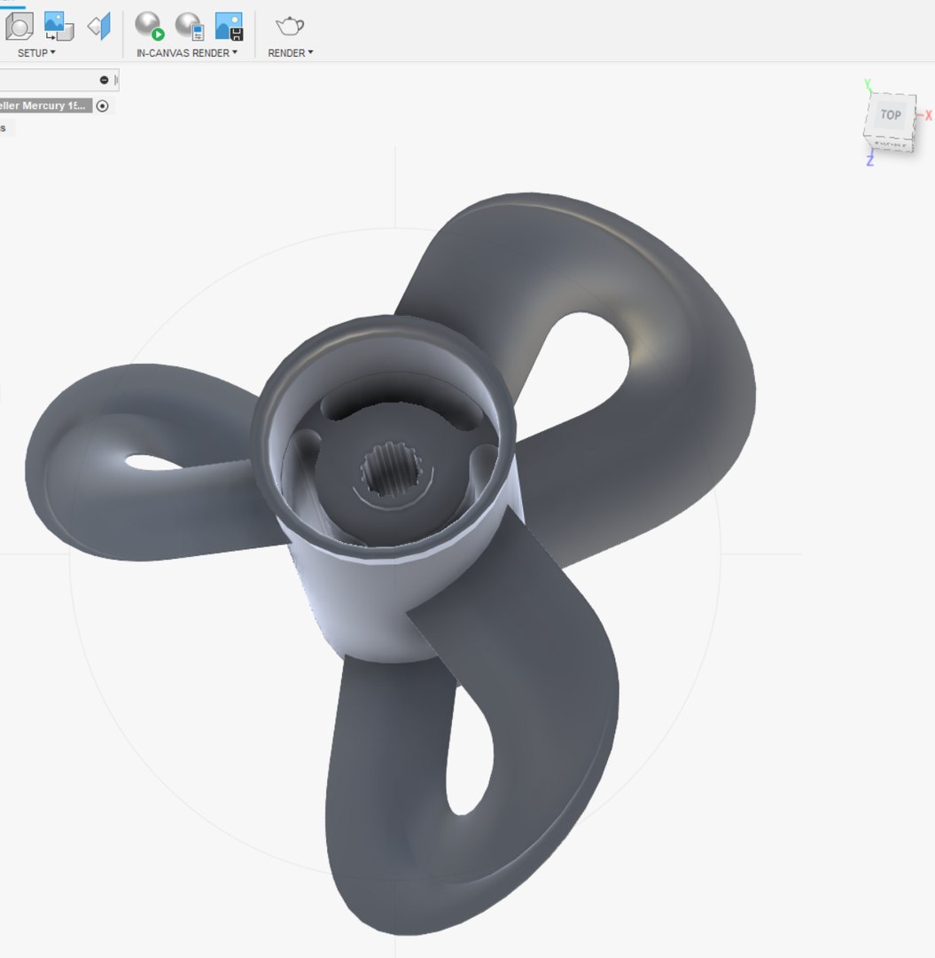 3D TOROIDAL PROPELLER FOR MERCURY YAMAHA MARINER TOHATSU 10-20HP READY ...