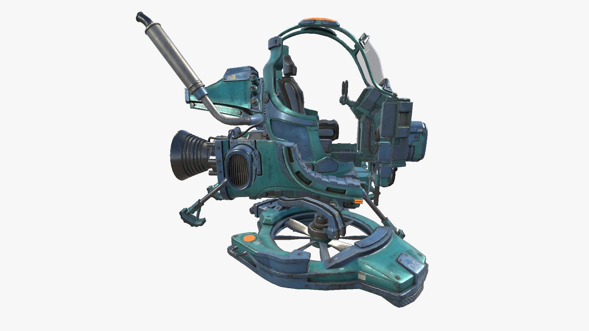 3D Sci-Fi Hovercraft Helicopter VTOL Tiltrotor Glider Plane Flying ...