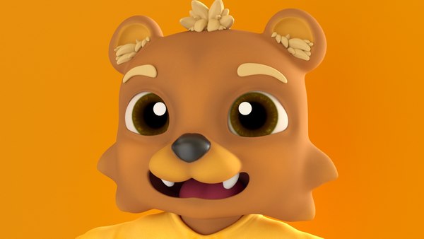 modelo 3d Teddy Cute Character - TurboSquid 2074769