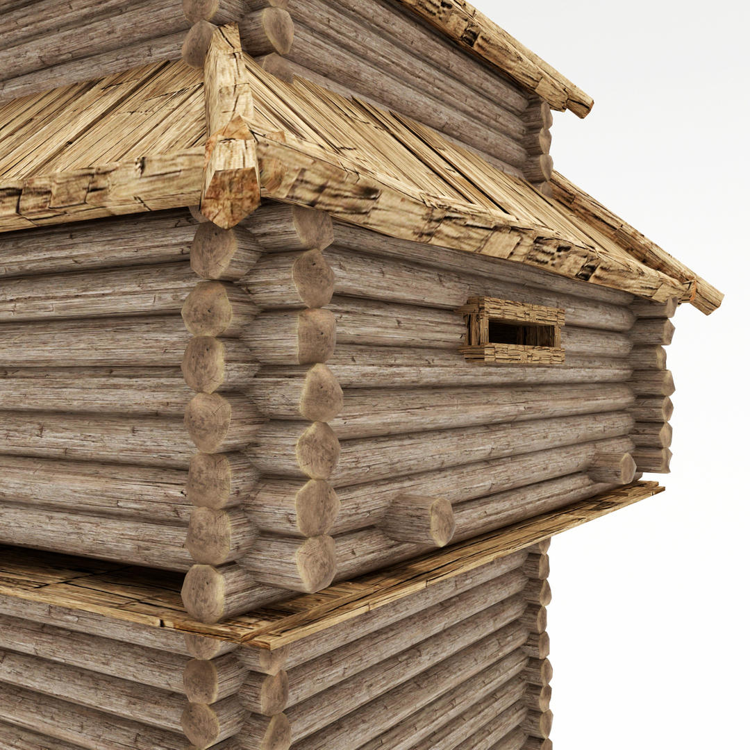wood tower 3d model
