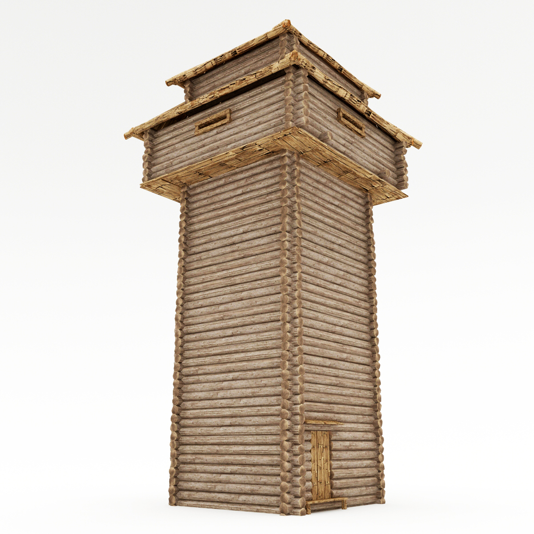 wood tower 3d model