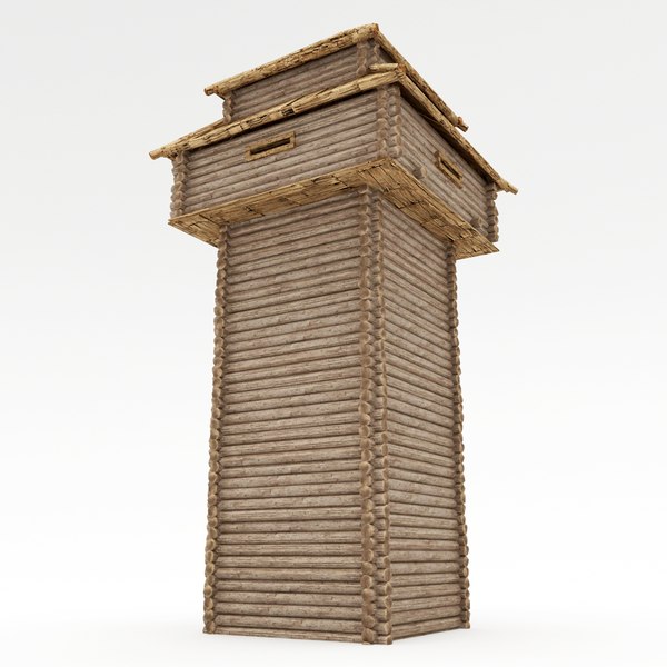 wood tower 3d model
