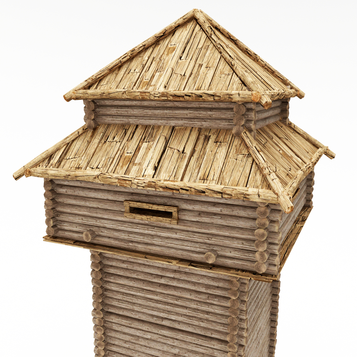 wood tower 3d model