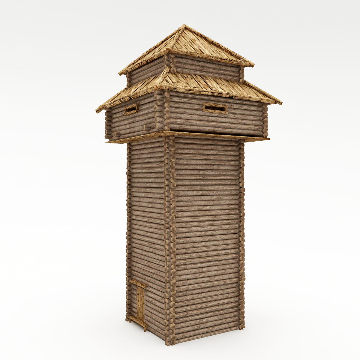 wood tower 3d model